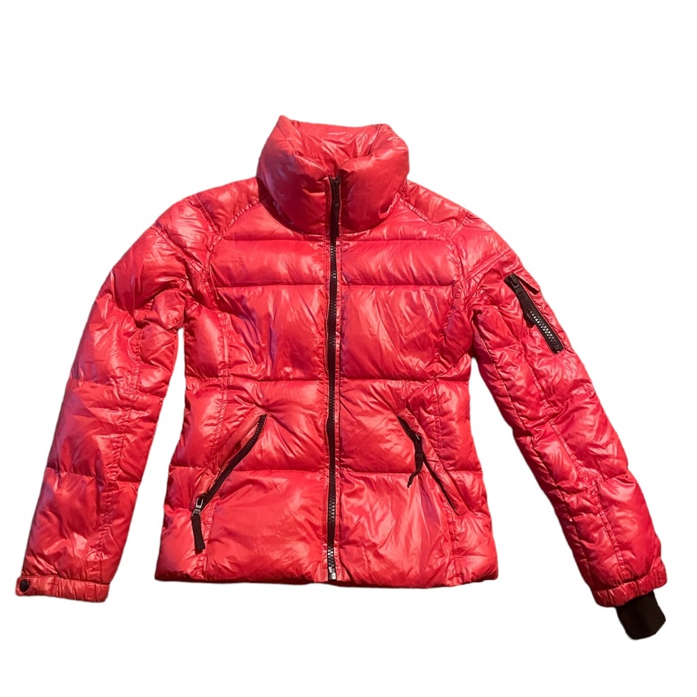 Sam New York Red Down “Puffer” Jacket, Size Small, Guc - Gem